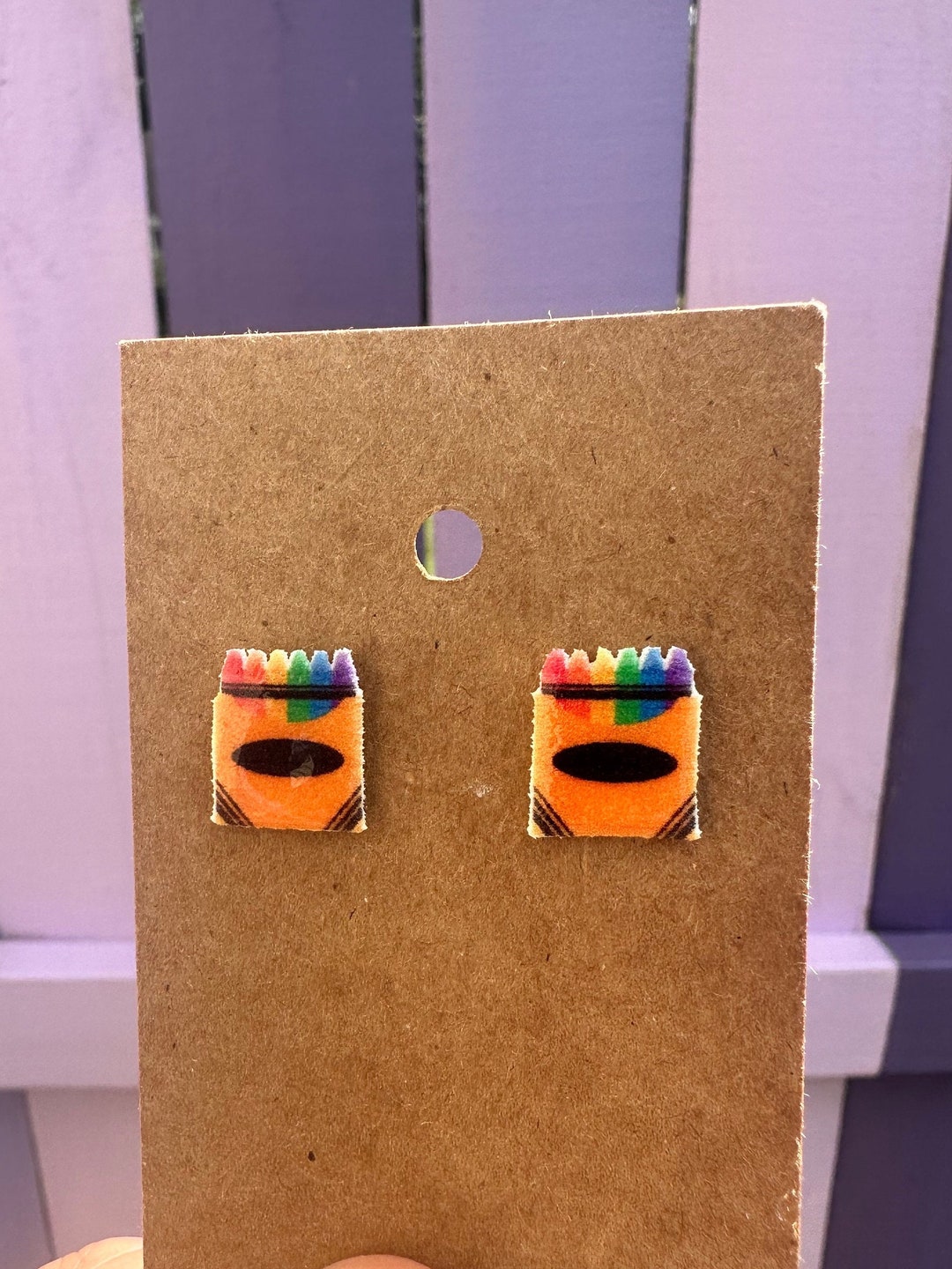 Crayon Box Earrings/stud Earrings/back to School Earrings/stainless ...