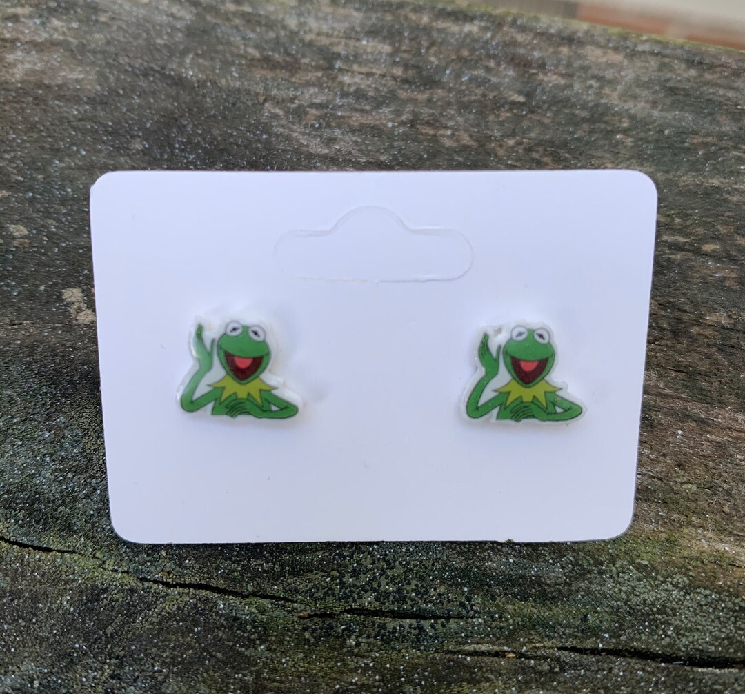 Kermit Earrings/disney Earrings/muppets Earrings/disney - Etsy