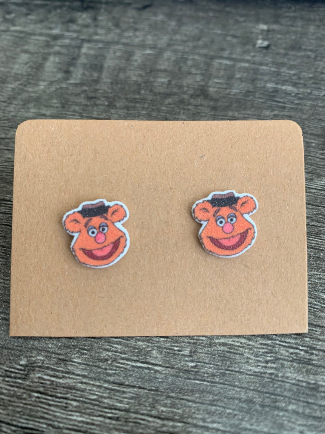 Fozzie Earrings/disney Earrings/muppets Earrings/disney Trip/stud ...