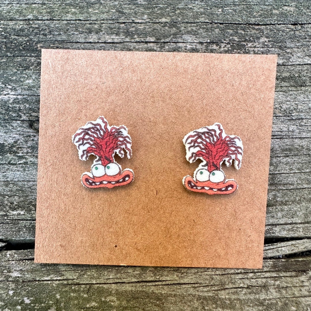 Anxiety Earrings/disney Earrings/inside Out 2 Earrings/disney Trip/stud ...