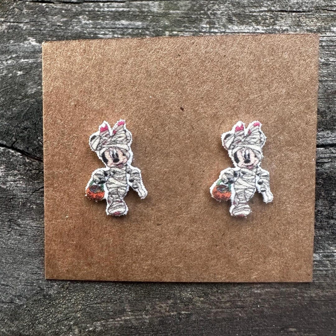 Minnie Mouse Mummy Earrings/disney Earrings/halloween Earrings/disney ...