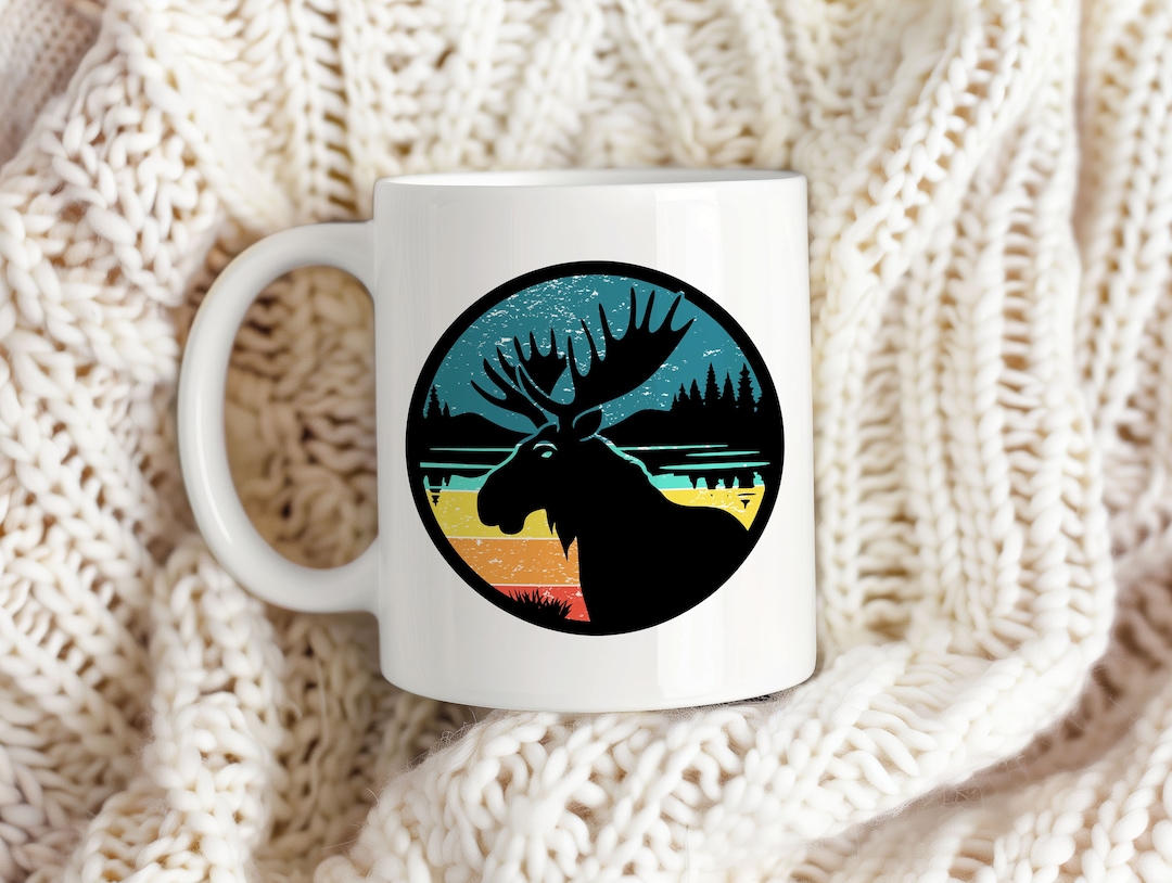 Moose Coffee Mug, Moose Mugs, Bull Moose, Moose Design, Moose Antler ...
