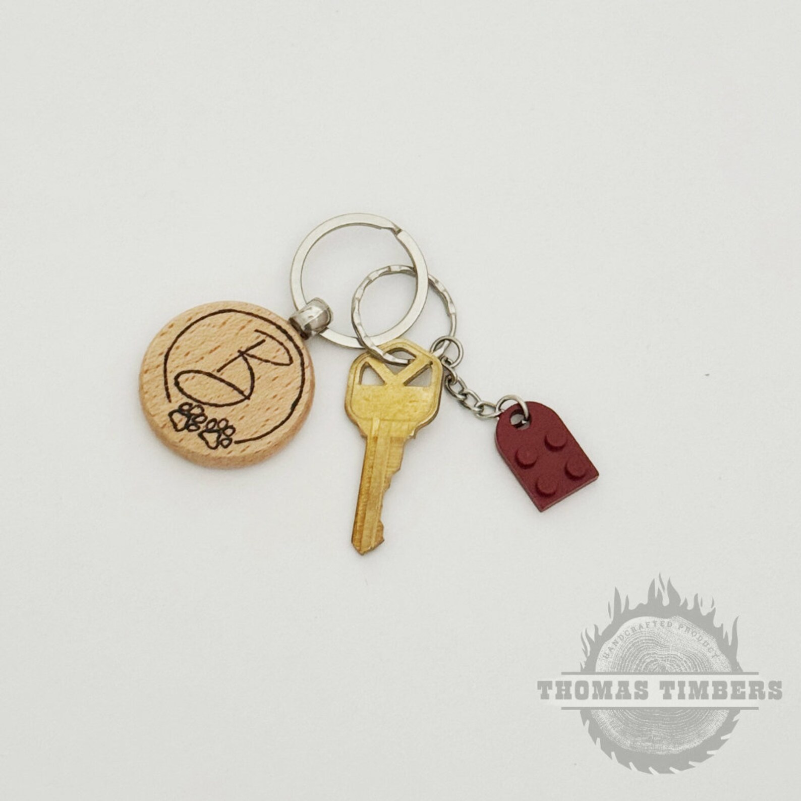 Wooden Handcrafted Initial Keychains - Etsy