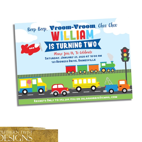 Tow Truck Party Invitation - Etsy