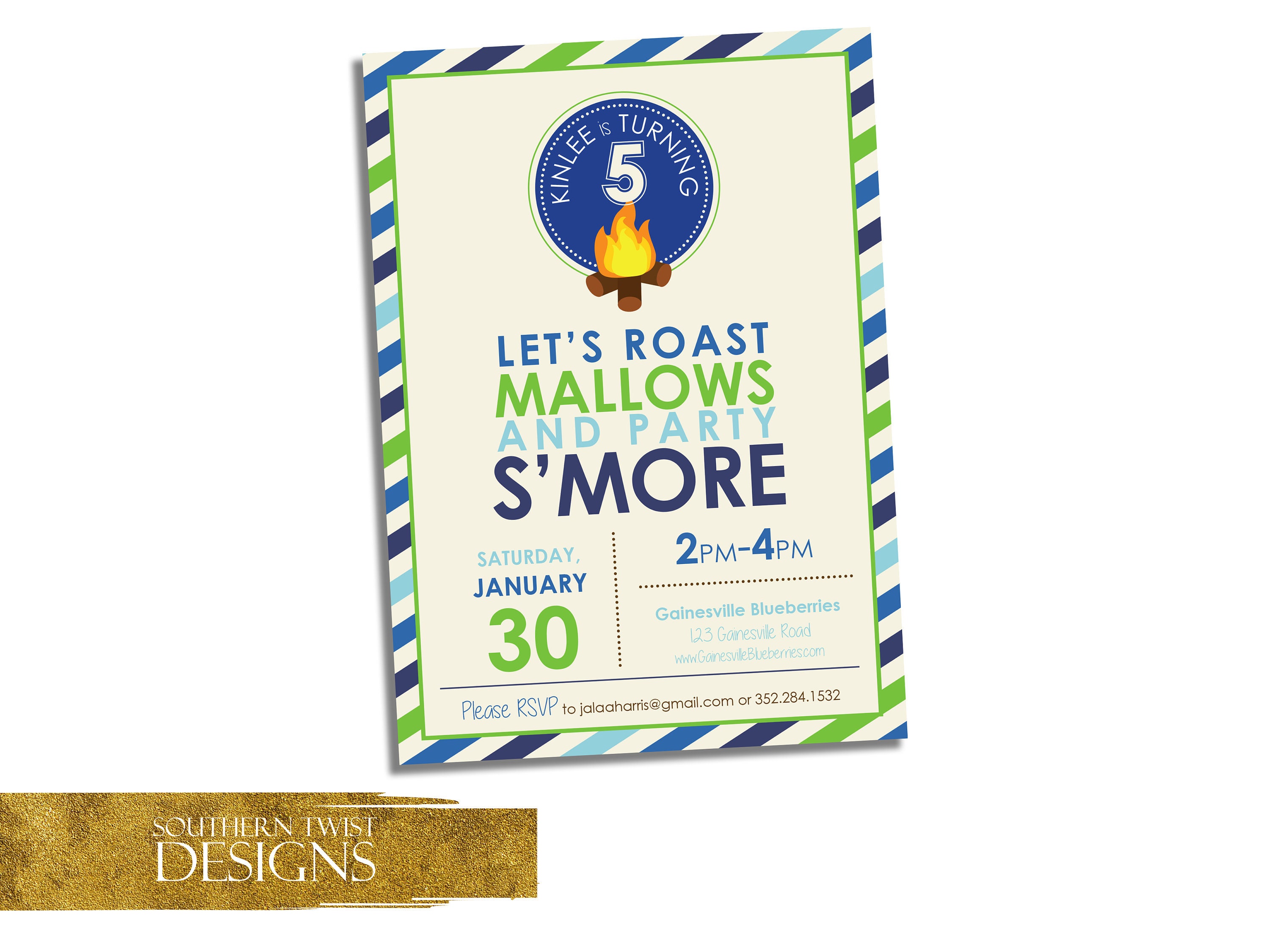 Smores Camp Out – Camp Out Invitation – Birthday Camp Out – Campfire ...