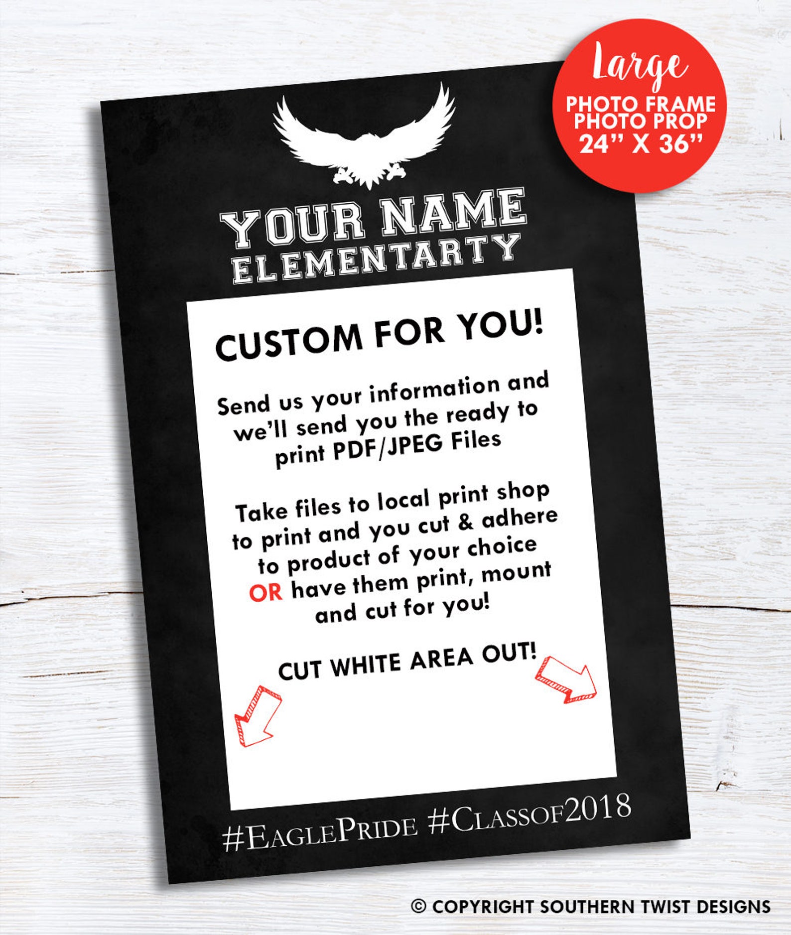 Back to School Prop Frame Chalkboard School Spirit Sign - Etsy