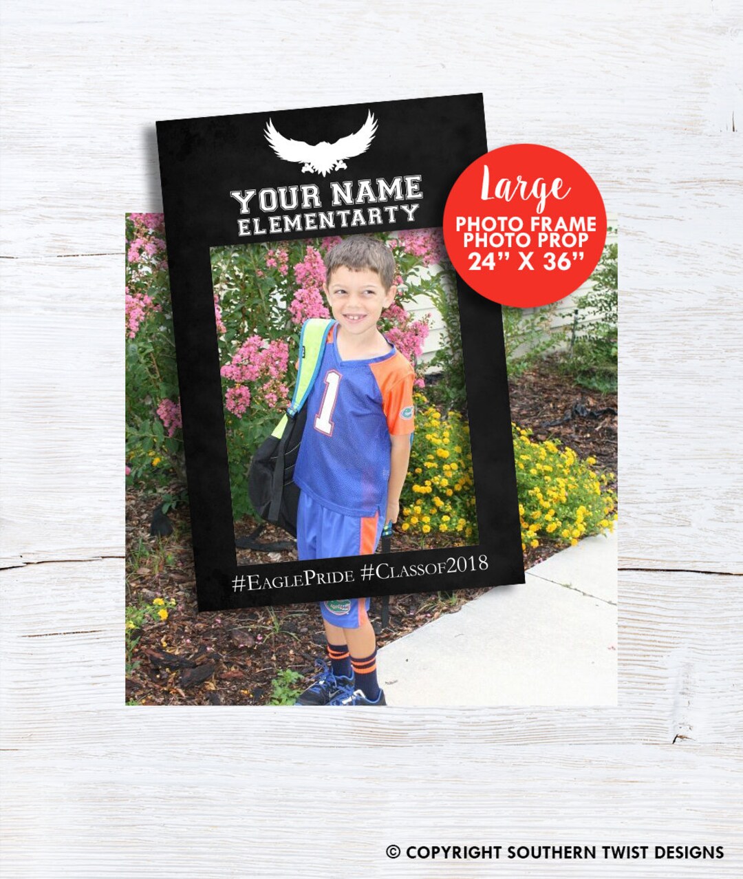 Back to School Prop Frame - Chalkboard School Spirit Sign - Teacher ...