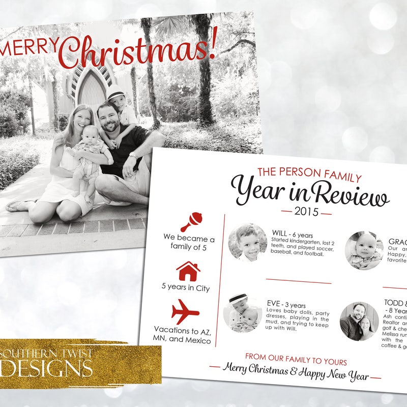 Year in Review Card - Etsy