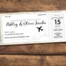 Destination Plane Boarding Pass Ticket Shower Invite and Welcome Sign ...