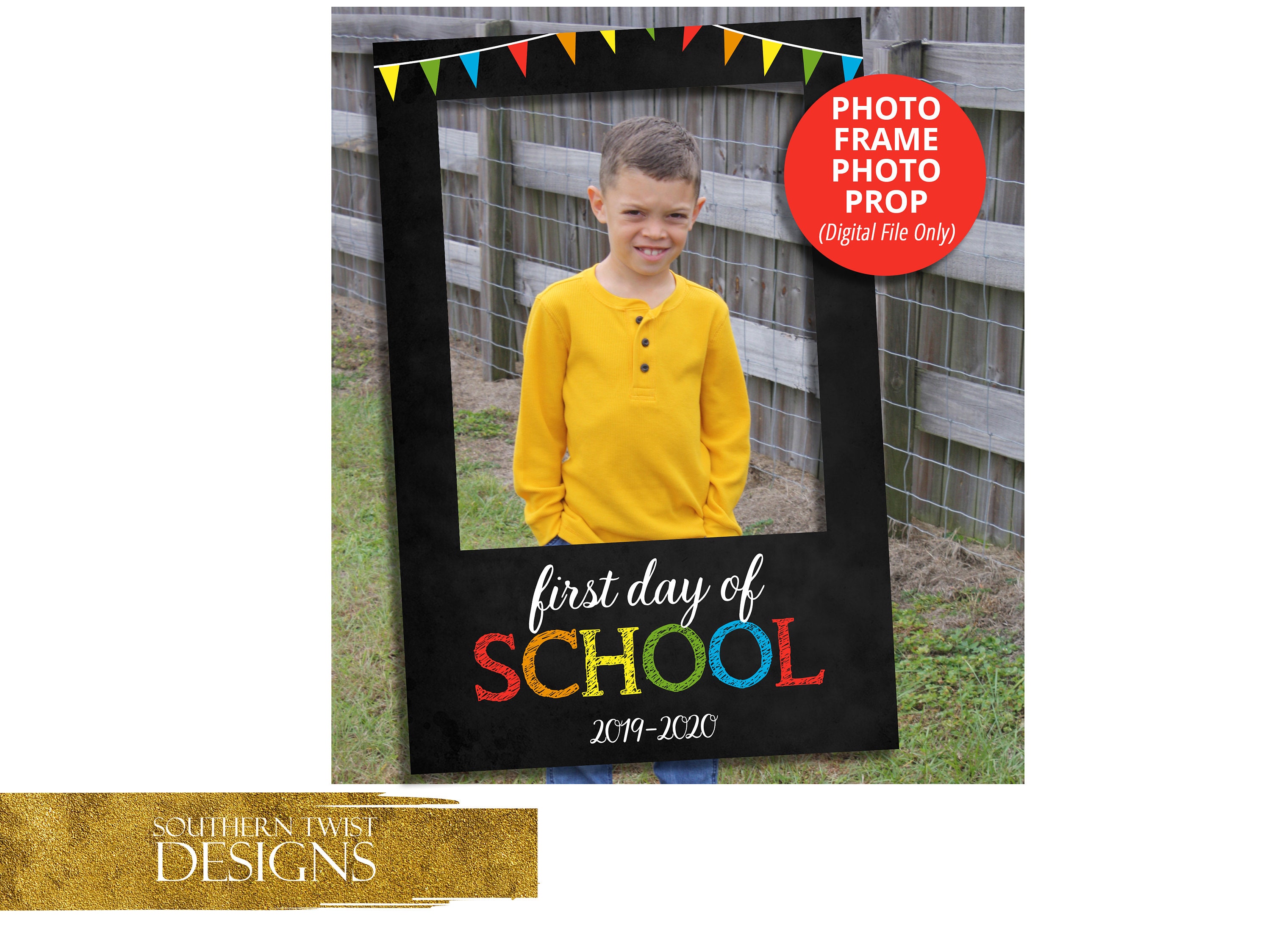 1st Day of School Sign Back to School Photo Prop Teacher | Etsy