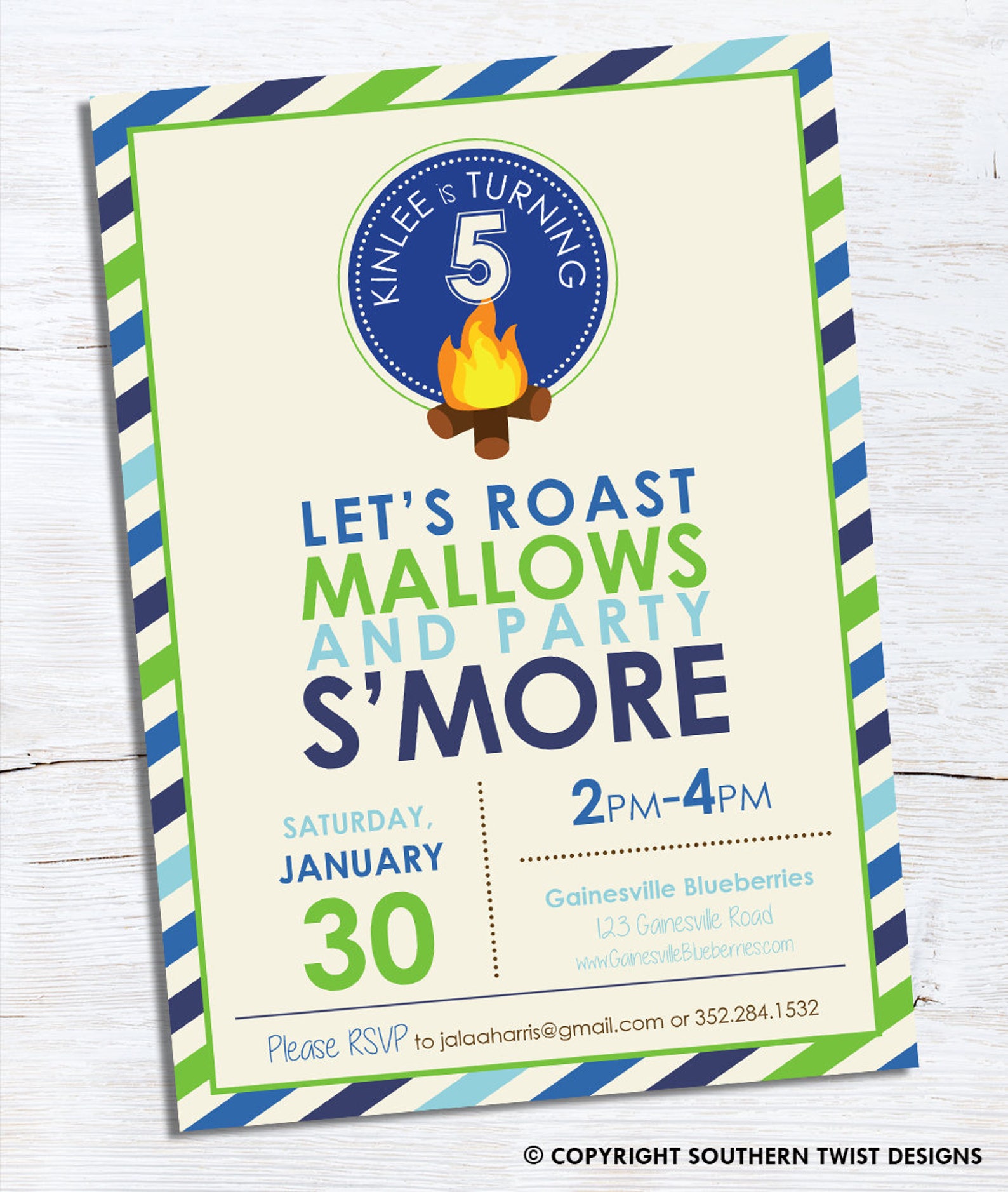 Smores Camp Out – Camp Out Invitation – Birthday Camp Out – Campfire ...