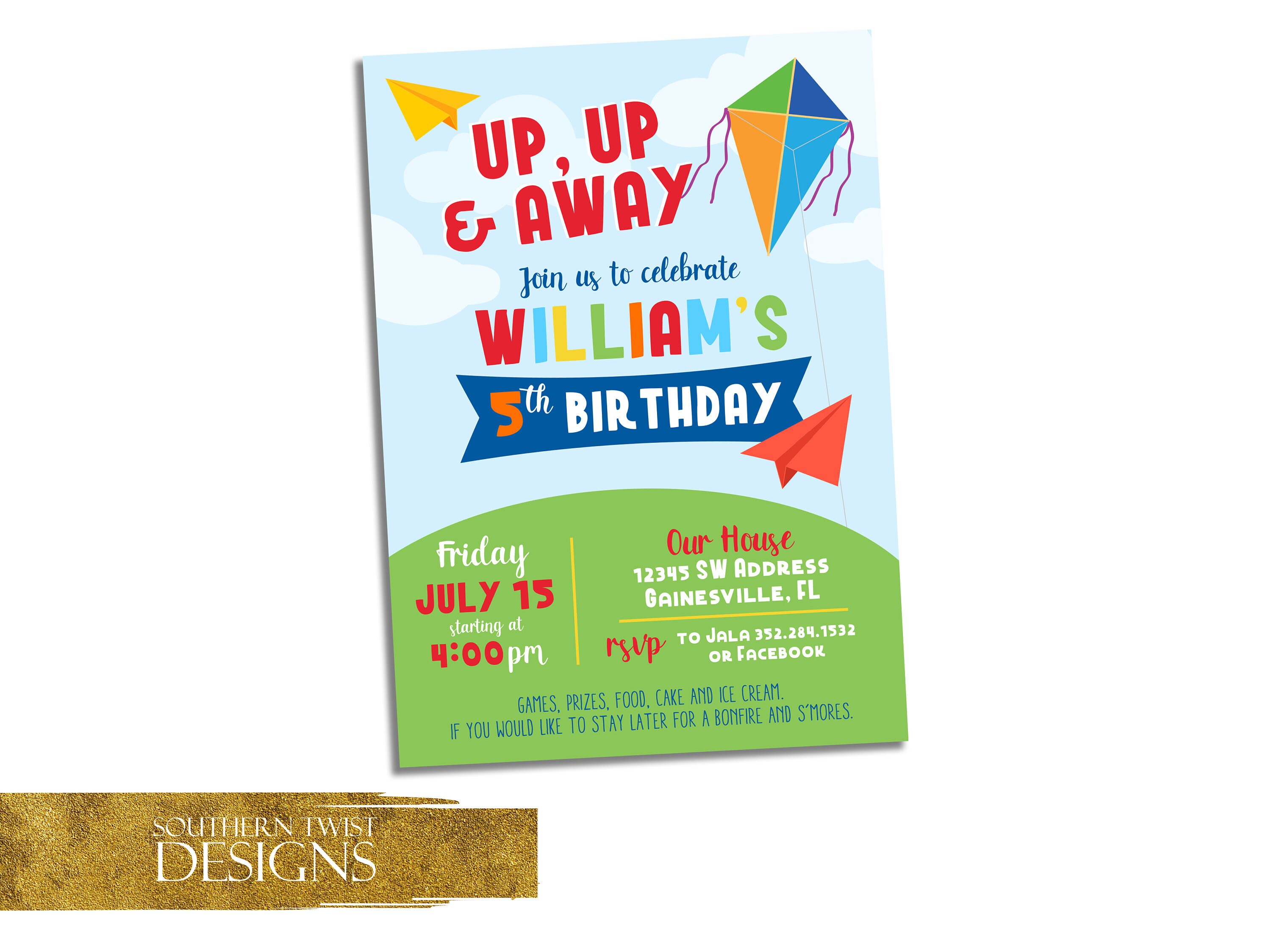 Kite Flying Festival Invitation