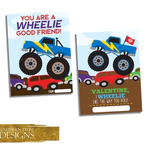 Custom Monster Truck Valentines Day Cards Valentines Day Cards for Boys ...