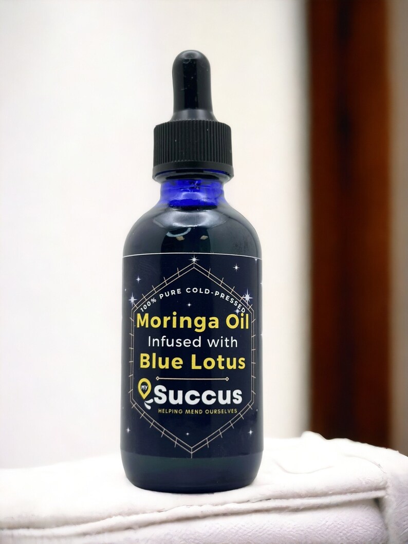 Cold Pressed Moringa Oil Infused With Blue Lotus - Etsy