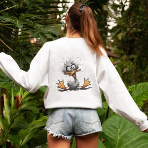 Crazy Frazzled Duck Embroidery Design, Funny Cartoon Duck Machine ...