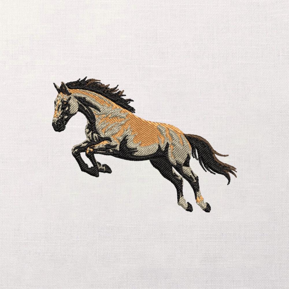 Running Horse Embroidery Design, Wild Mustang Stitch Pattern, Western ...