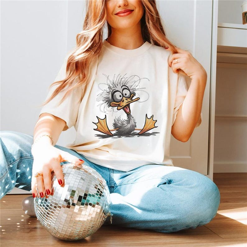 Crazy Frazzled Duck Embroidery Design, Funny Cartoon Duck Machine ...