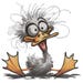 Crazy Frazzled Duck Embroidery Design, Funny Cartoon Duck Machine ...