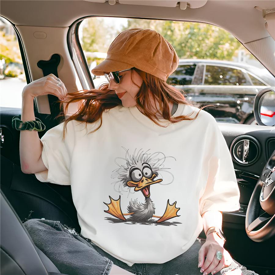 Crazy Frazzled Duck Embroidery Design, Funny Cartoon Duck Machine ...