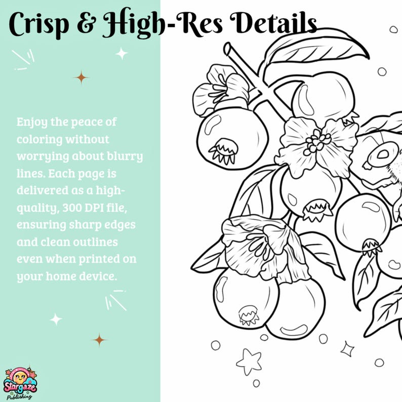 Tiny Art to Color, Handrawn Cute and Cozy Botanical Coloring Page PDF ...