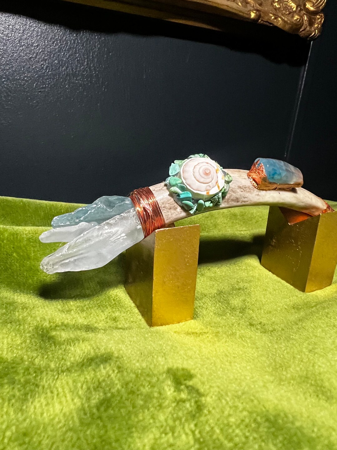 Handcrafted Sea Witch Wand – Ethical Antler, Sea Glass, Shells & Copper ...
