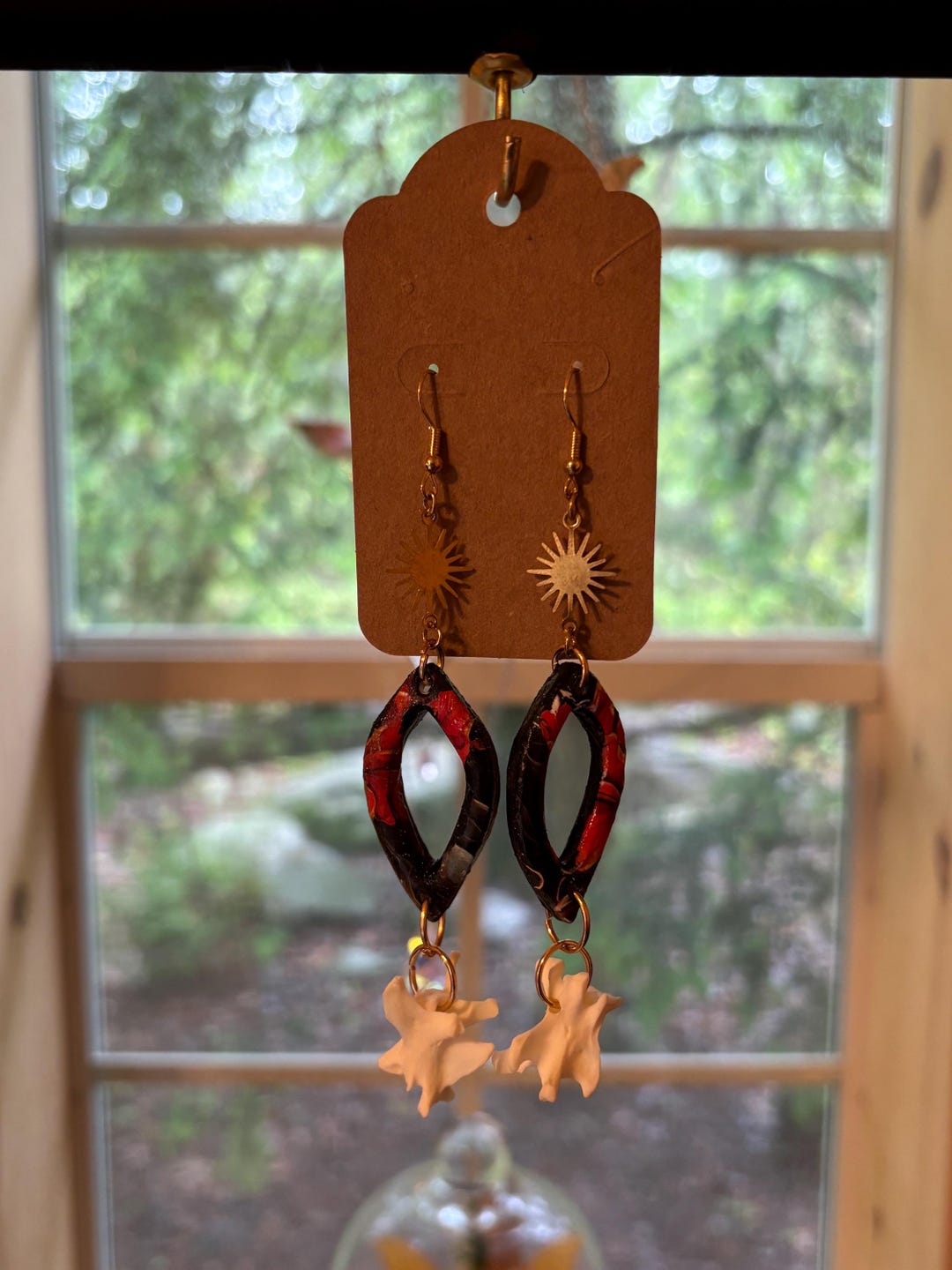 Celestial Bone Sigils - Handmade Polymer Clay Earrings With Mink ...