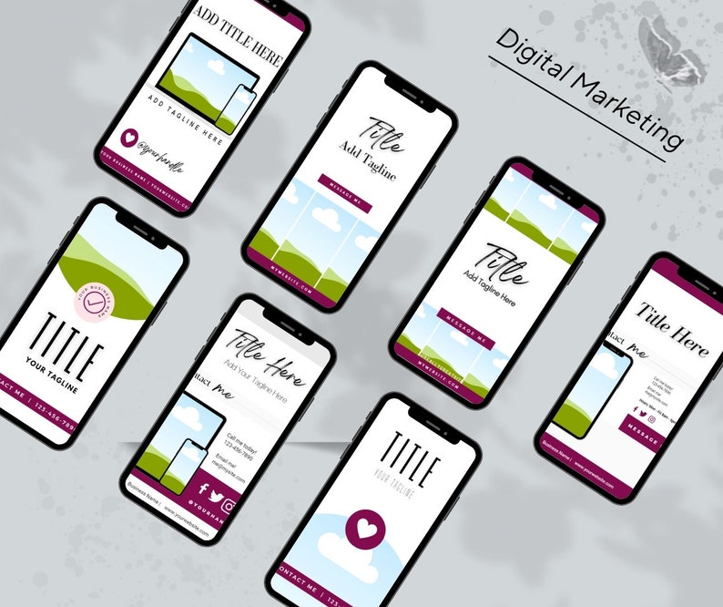 50 Pinterest Mock up Template, Digital Product Pinterest Pin Mockup ...