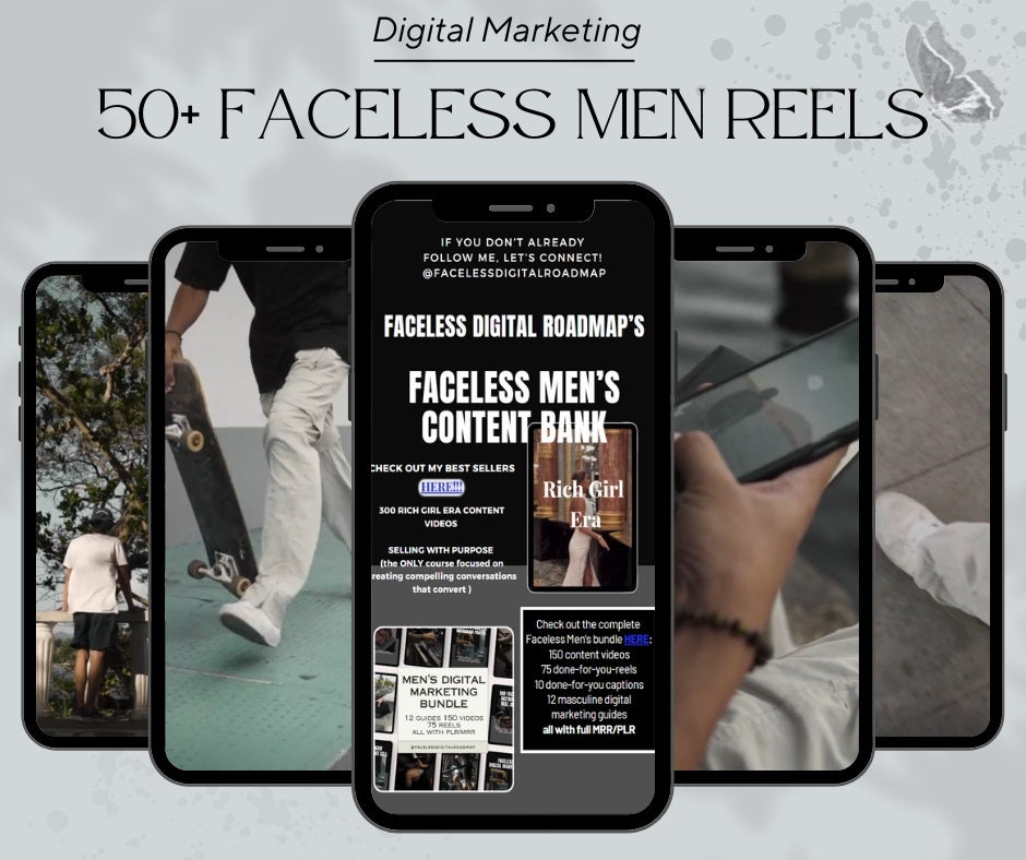 50 Faceless Men Reels Dark Aesthetic, Faceless Digital Marketing Social ...