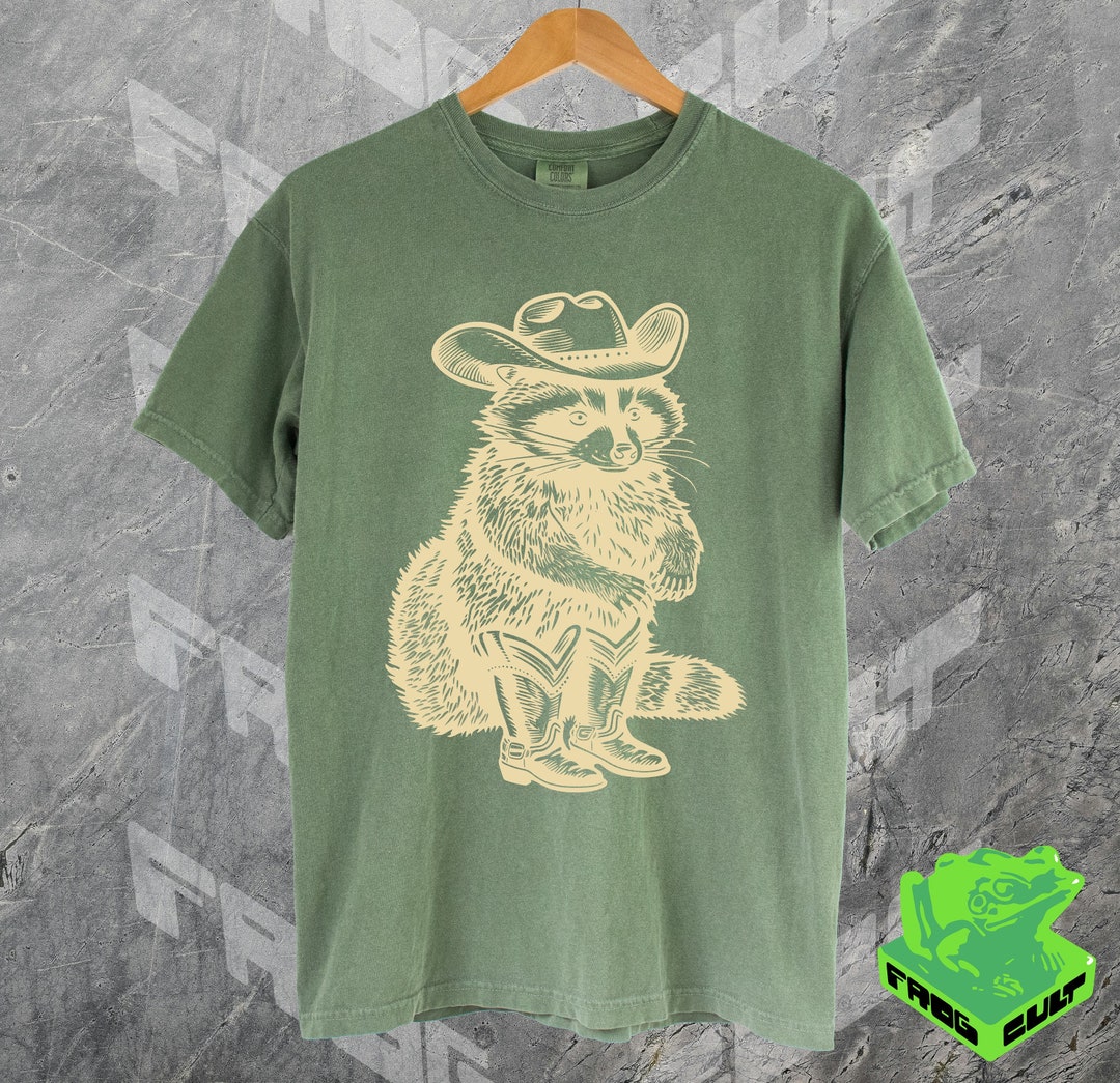 Vintage Cowboy Racoon Shirt, Funny Western Trash Panda Tshirt, Retro ...