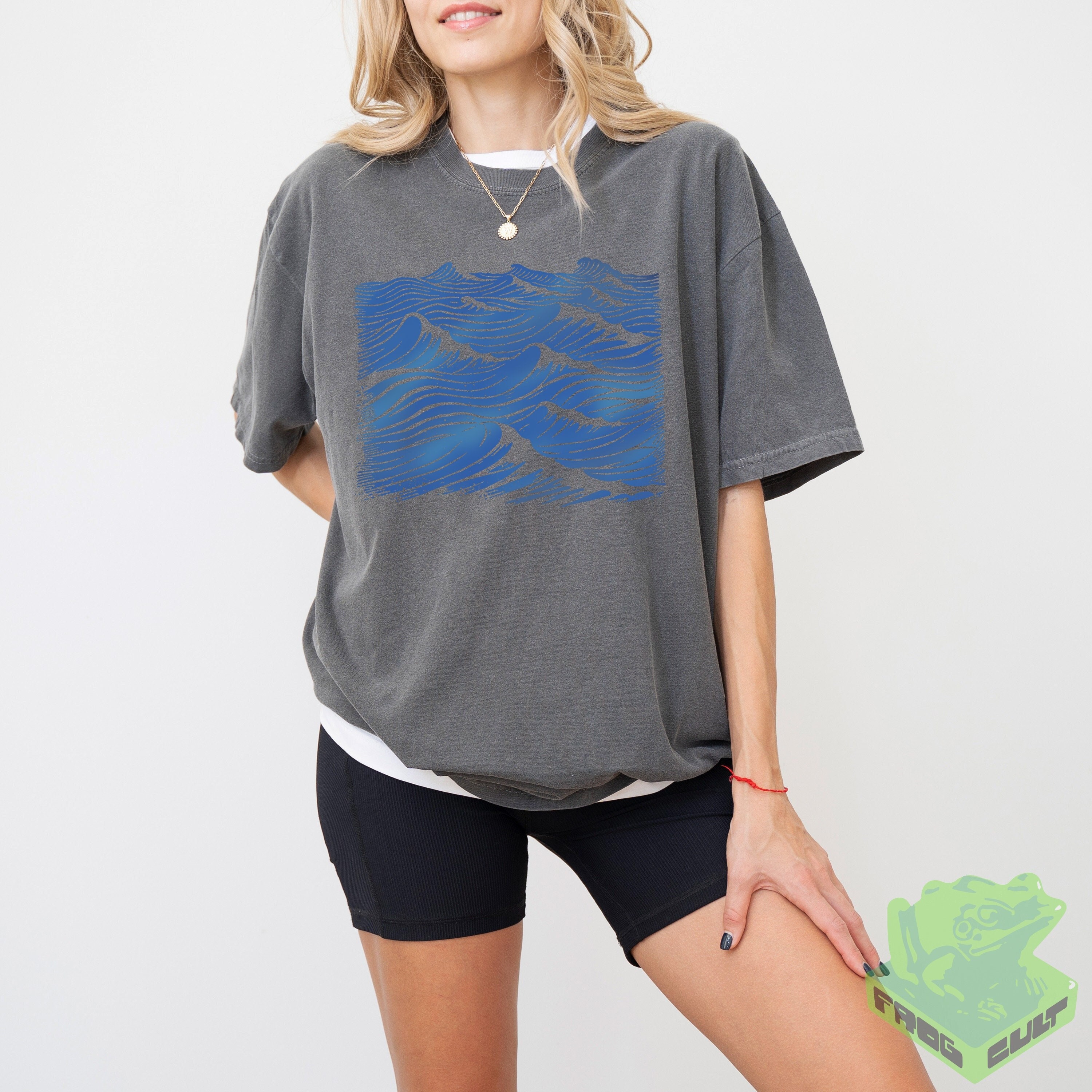 Vintage Ocean Sea Shirt, Comfort Colors, 90s Screen Print Waves Style ...