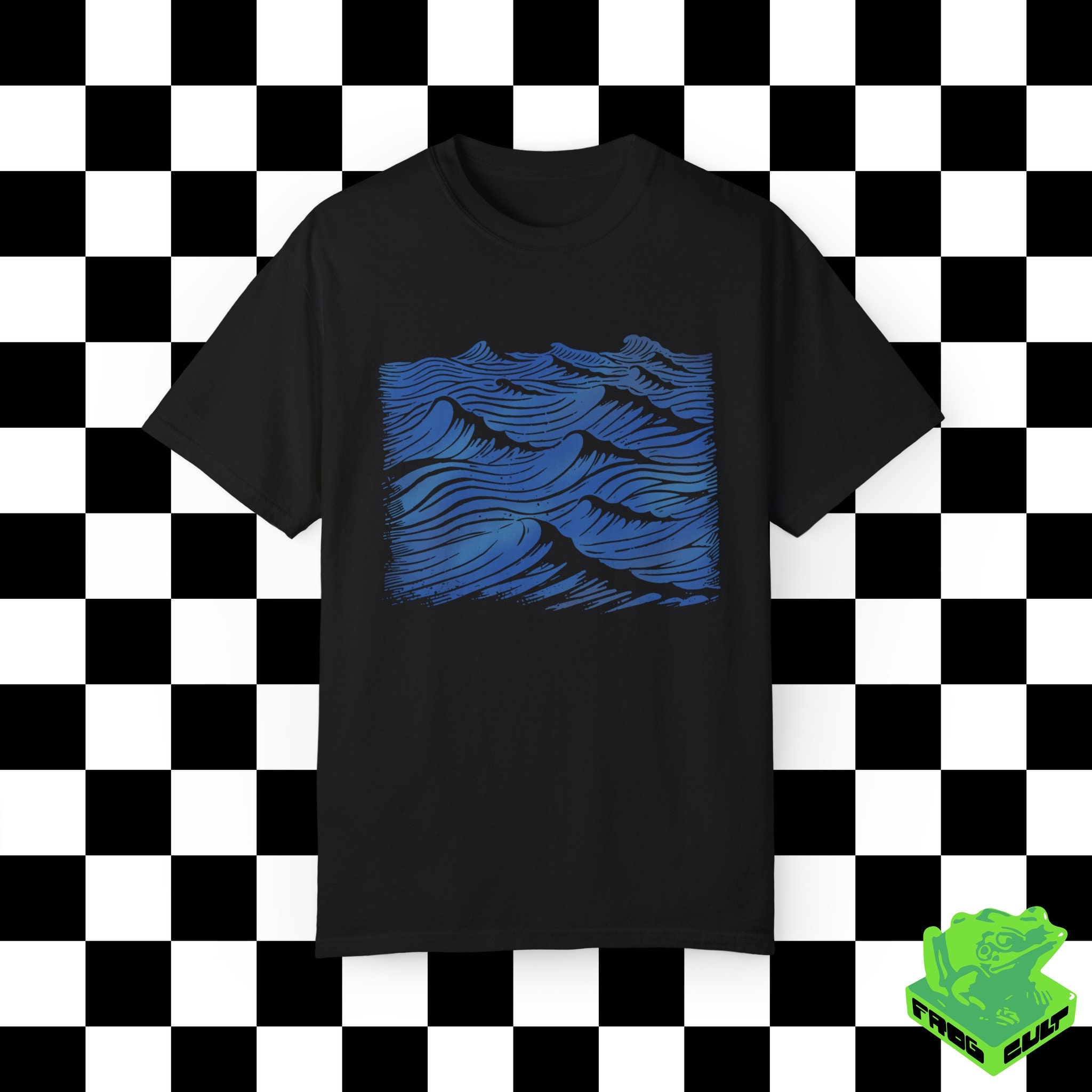 Vintage Ocean Sea Shirt, Comfort Colors, 90s Screen Print Waves Style ...