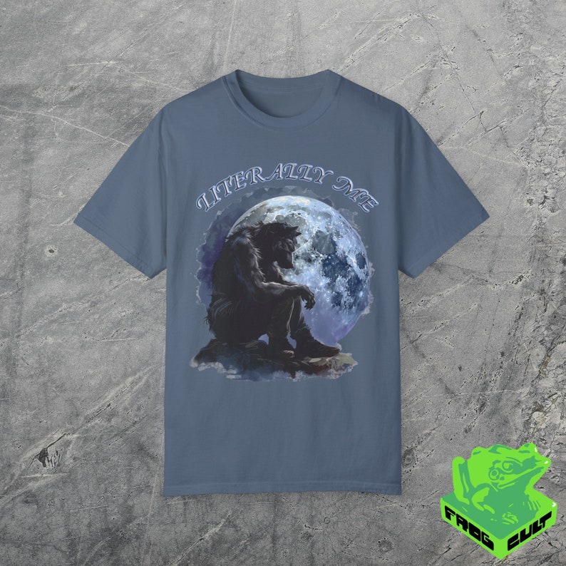 Literally Me Werewolf Meme Shirt, Funny 90s Wolf Graphic Tshirt, Gag ...
