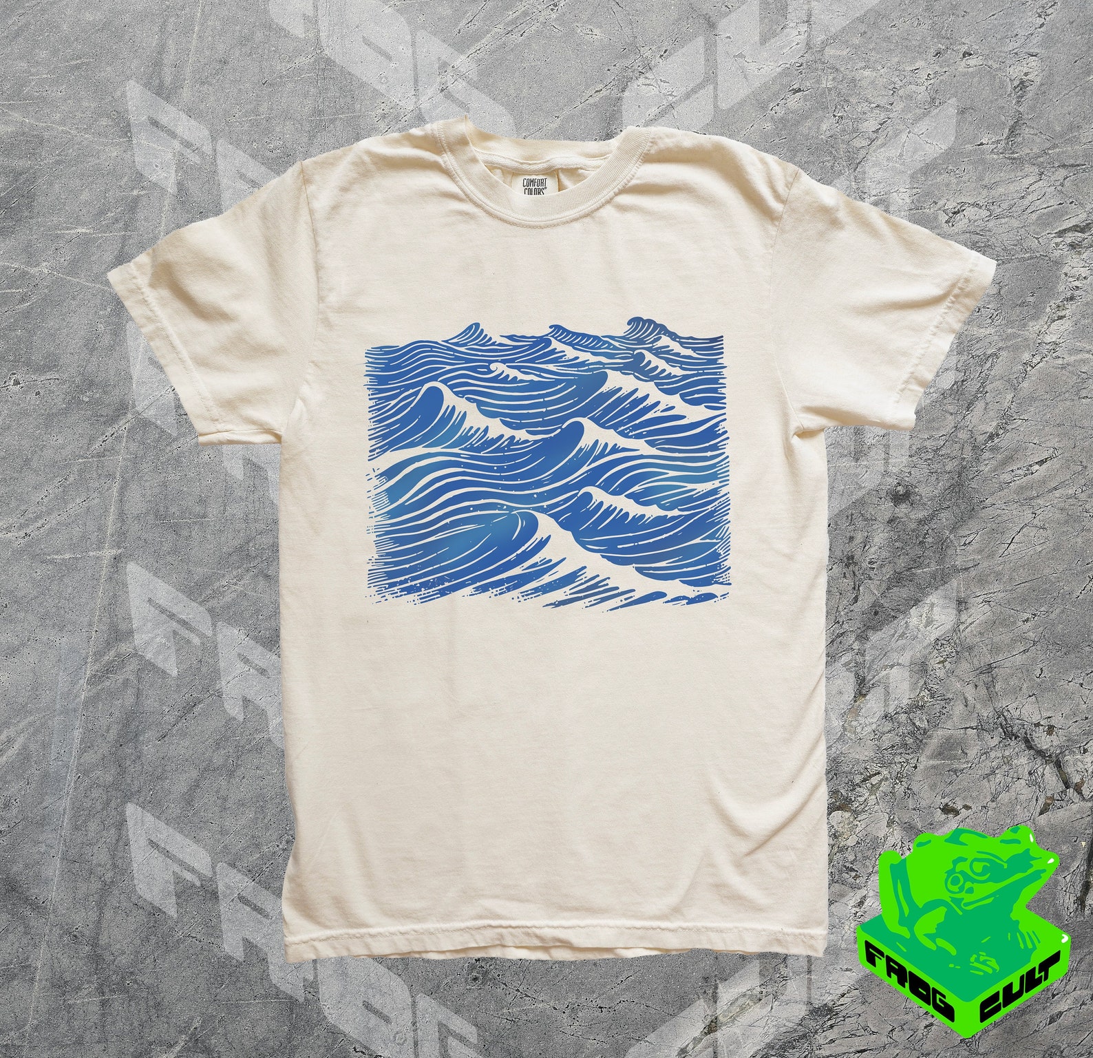 Vintage Ocean Sea Shirt, Comfort Colors, 90s Screen Print Waves Style ...