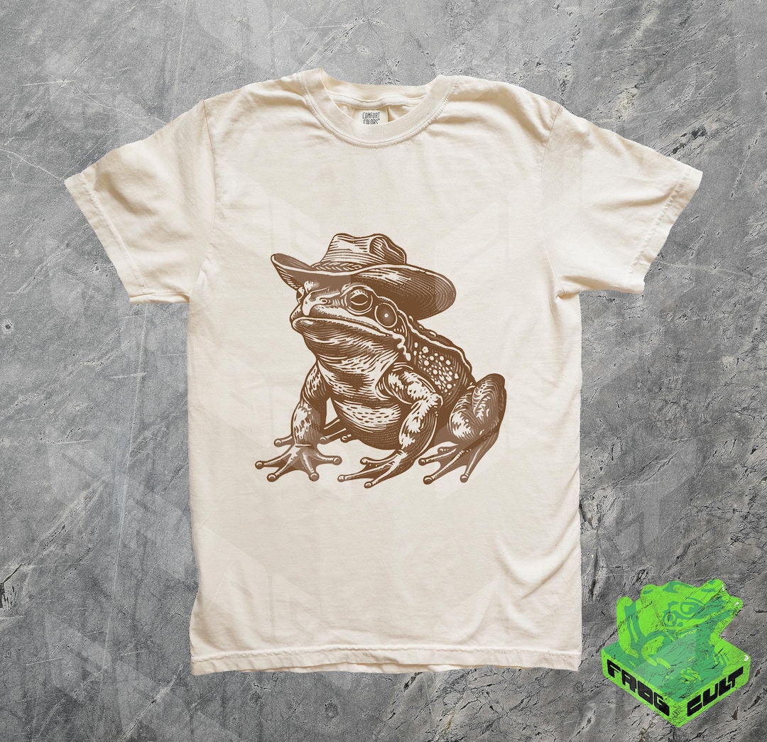 Vintage Cowboy Frog Shirt, Comfort Colors, Funny Western Rodeo Frog ...