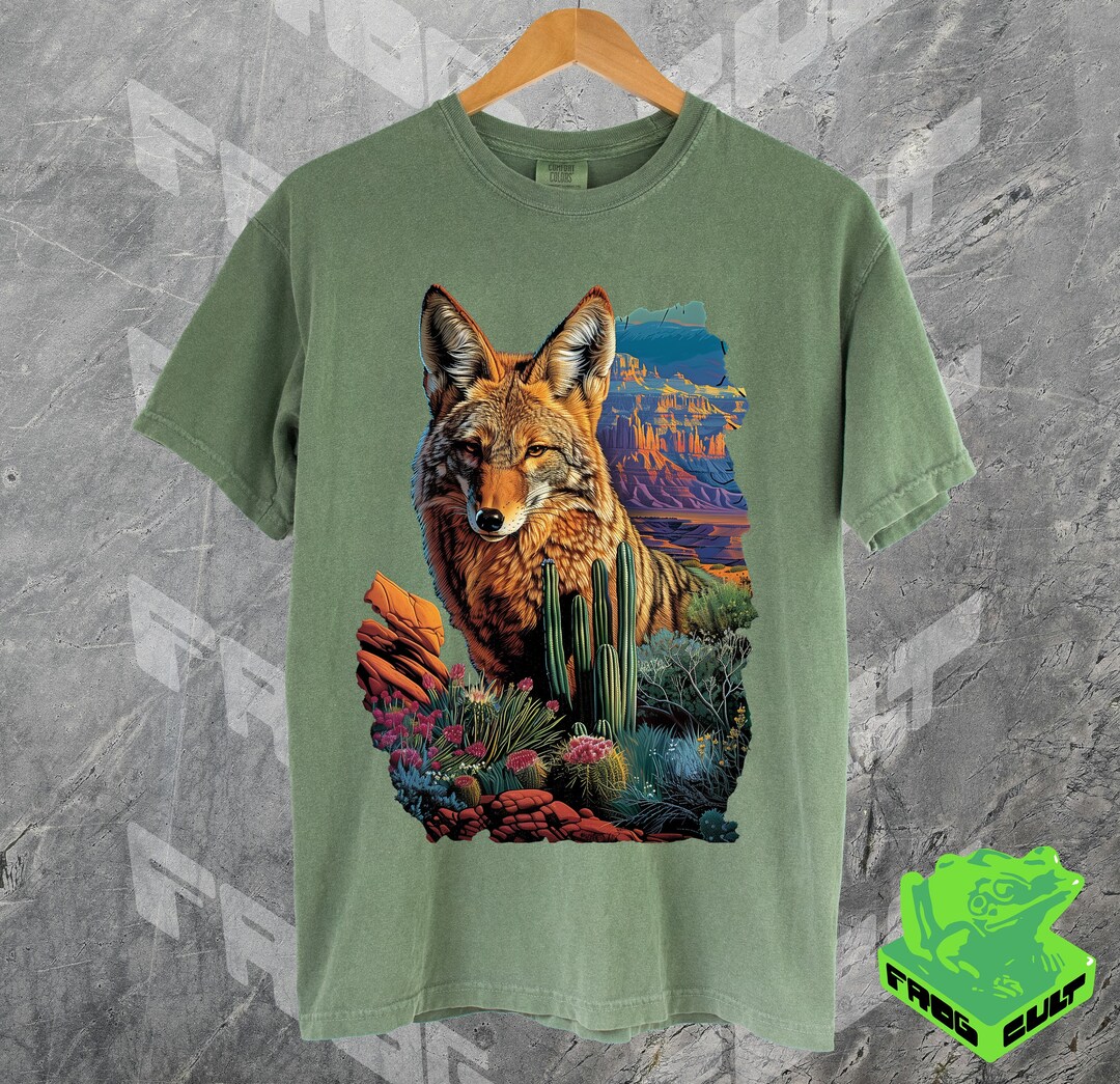 Vintage 90s Coyote Shirt, Comfort Colors, Southwest Arizona Desert ...