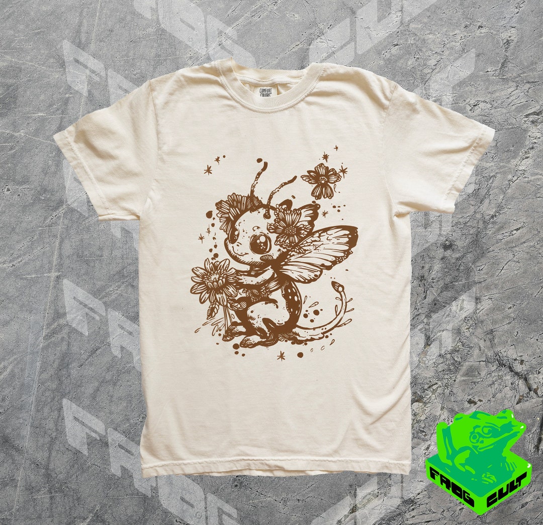 Creepycute Flower Fairy Shirt, 90s Vintage Hand Drawn Graphic Tee ...