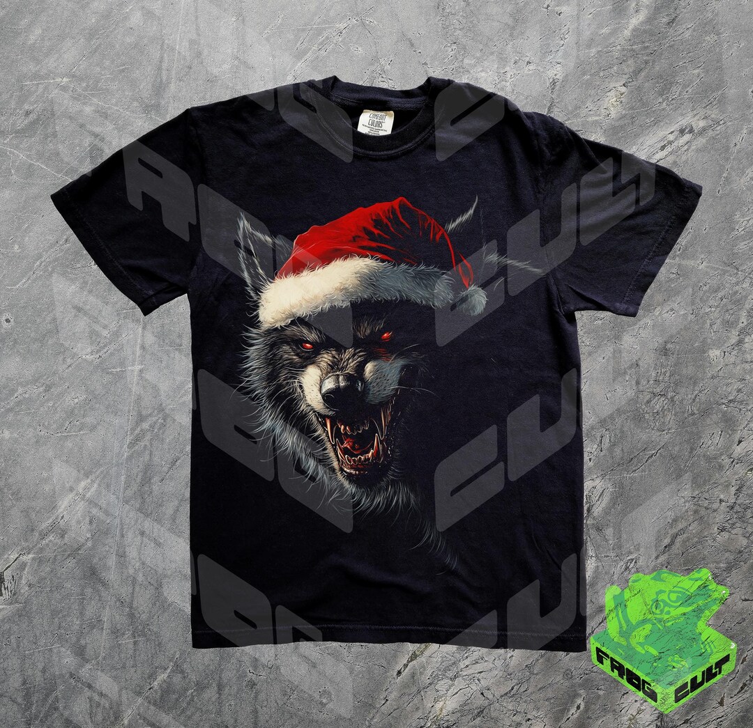 90s Werewolf Santa Graphic T-shirt, Krampus, Funny Christmas Shirt ...
