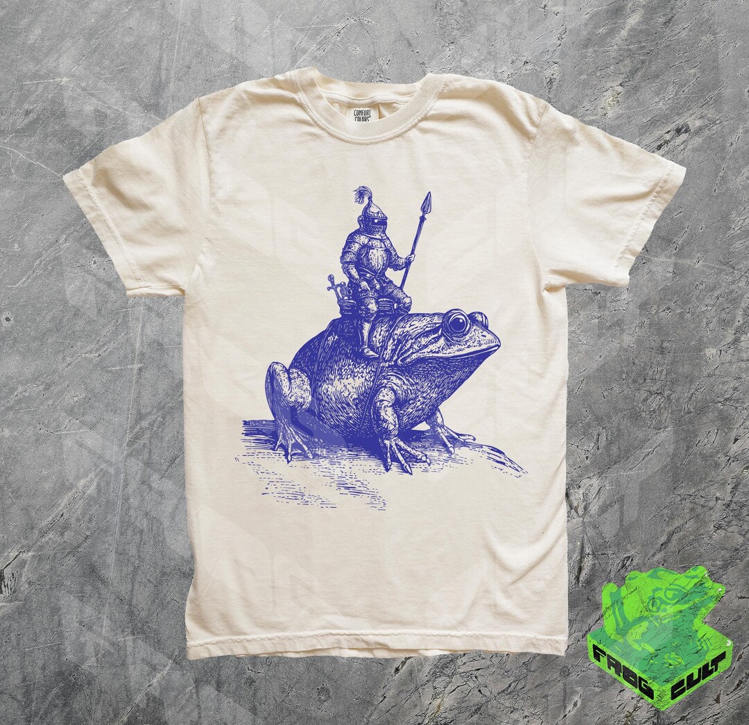Vintage Frog Knight Graphic Tshirt, Meme Shirt, Retro Creepy 90s Tattoo ...