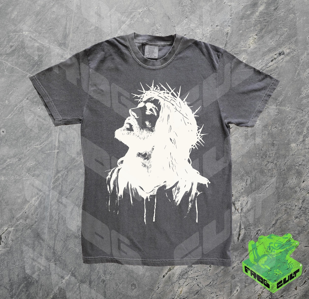 Jesus Y2k Graphic Shirt, Vintage Jesus Hand Drawn Shirt, Christian ...