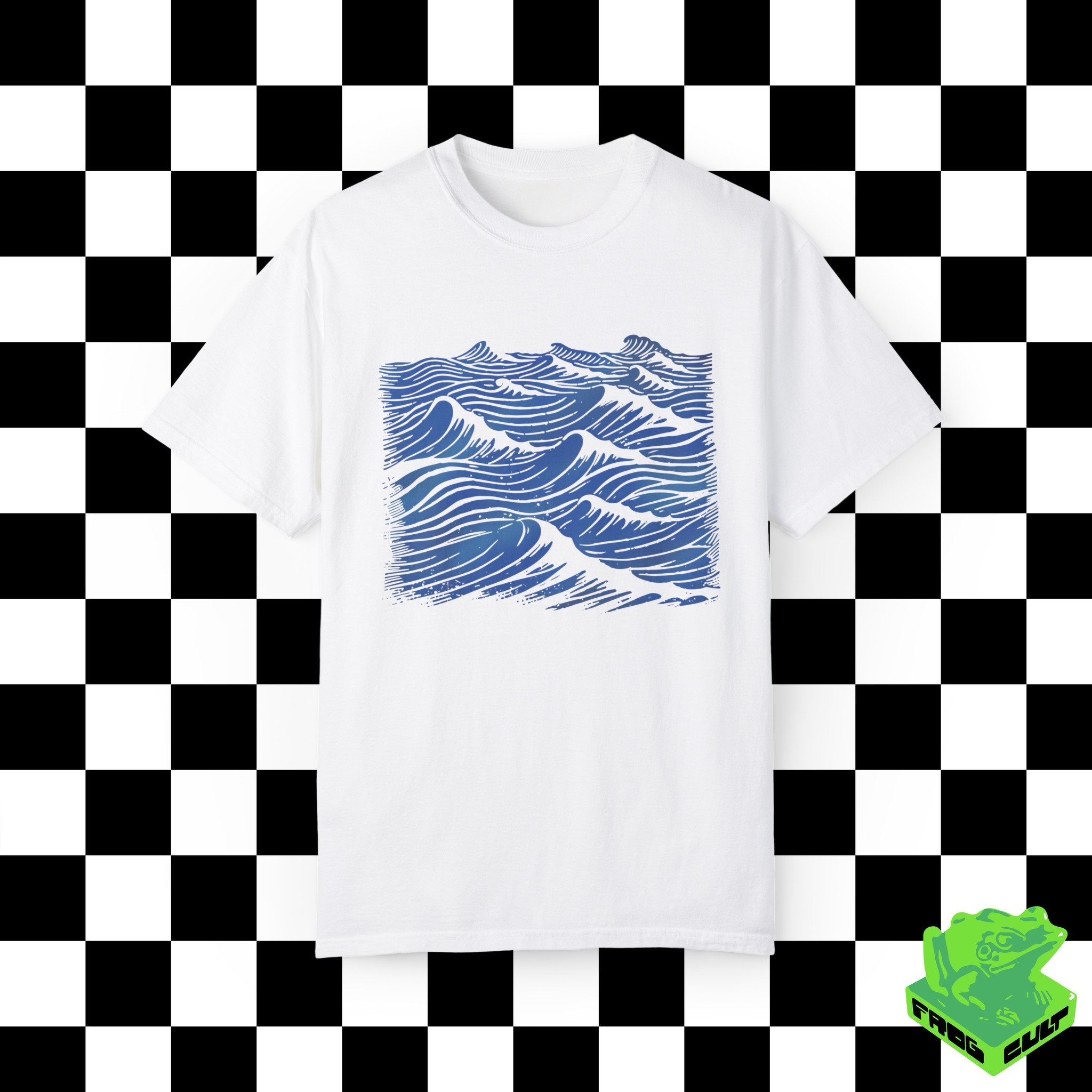Vintage Ocean Sea Shirt, Comfort Colors, 90s Screen Print Waves Style ...