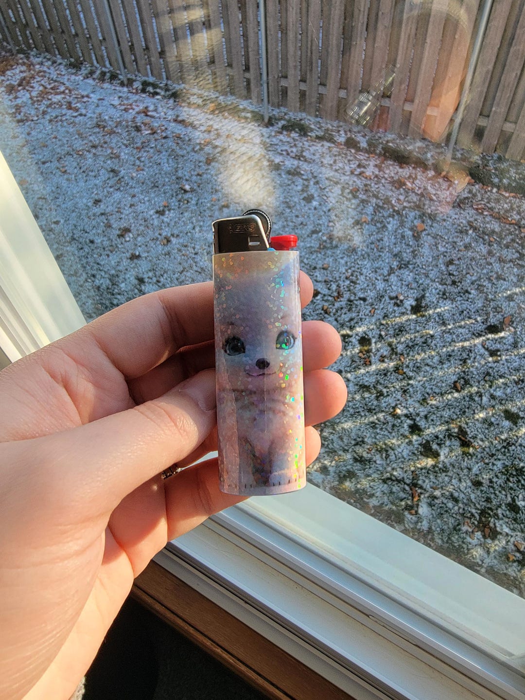 White Fox Custom Bic Lighter - Etsy