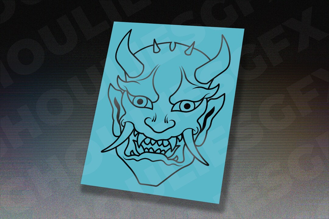 Hannya Mask Car Decal JDM Decal JDM Sticker Stance Static Die-cut ...