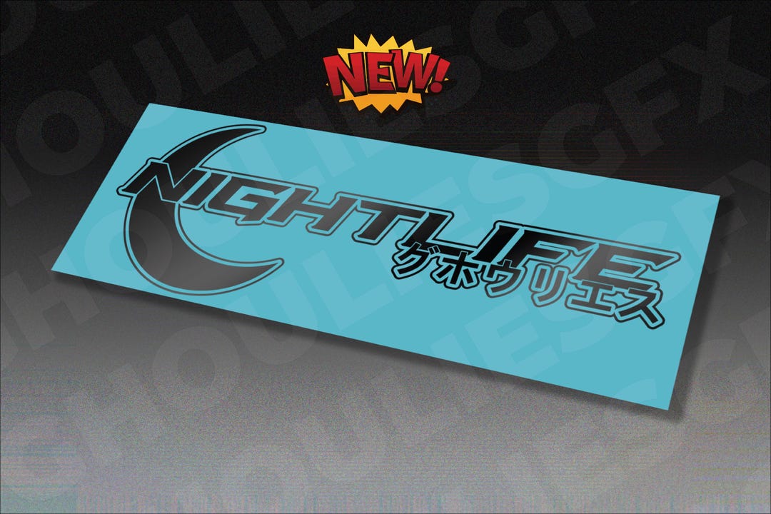 Nightlife V1 Car Decal JDM Decal JDM Sticker Stance Static Die-cut ...