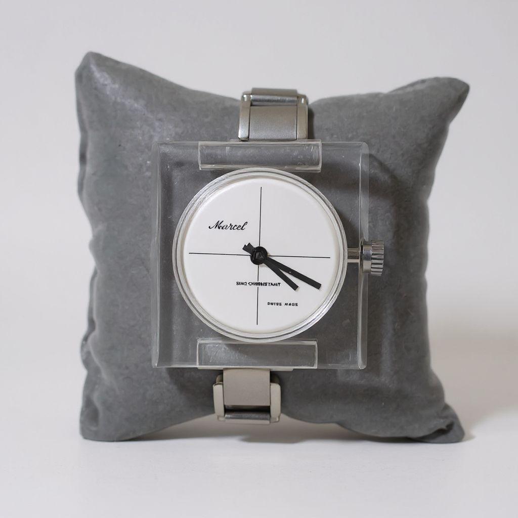Rare Marcel Mechanical Vintage Clear Acrylic Watch | Swiss Movement ...