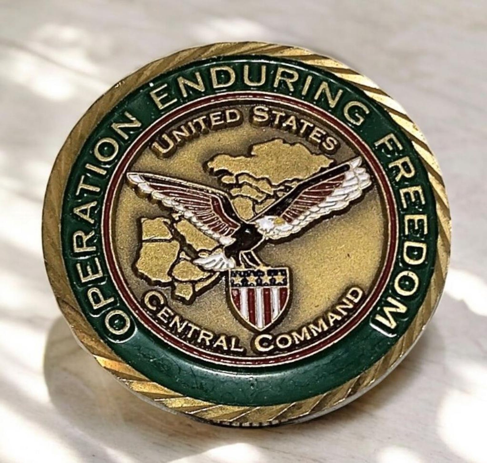 USA 9/11 Central Command Challenge Coin, Operation Enduring Freedom ...