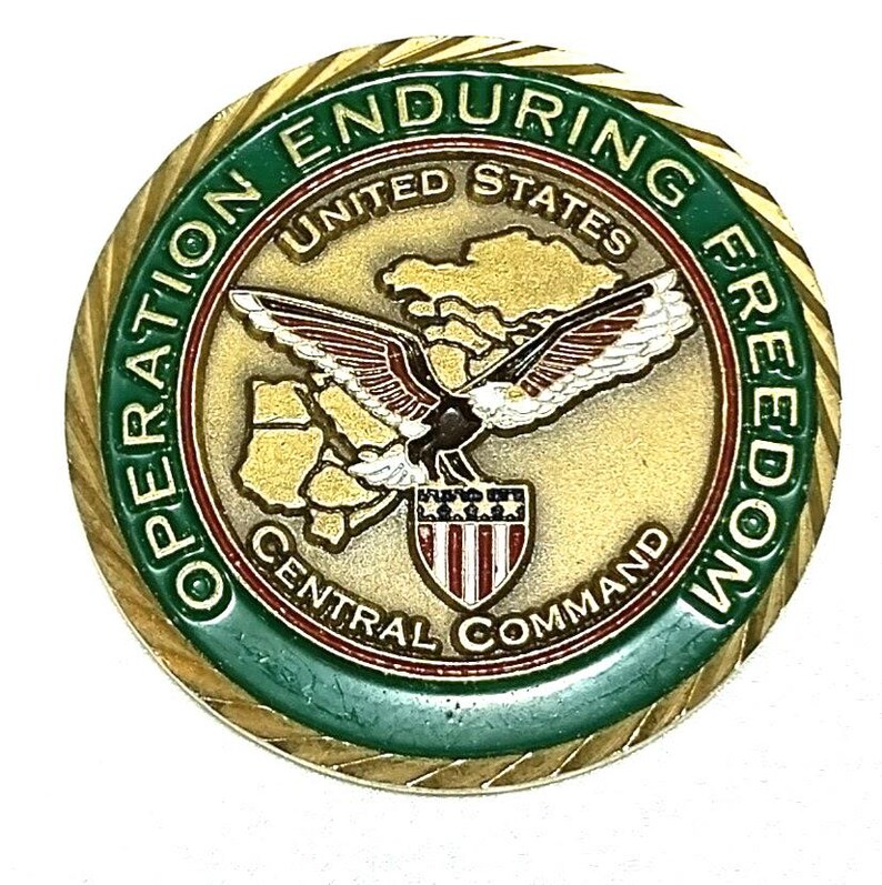 USA 9/11 Central Command Challenge Coin, Operation Enduring Freedom ...