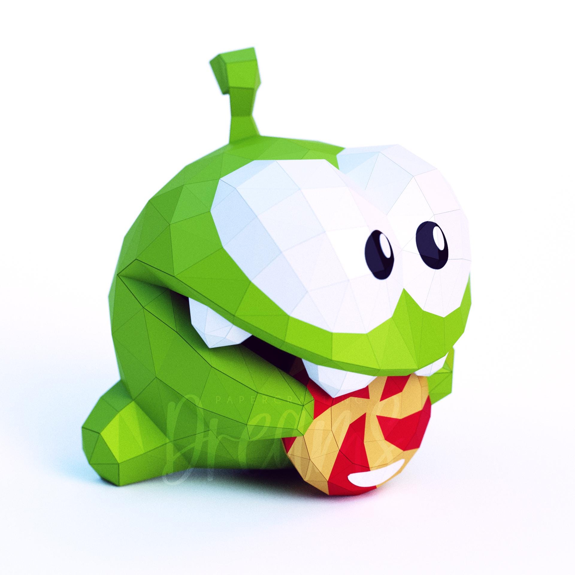 Papercraft Templates Om Nom PDF SVG DXF - Etsy