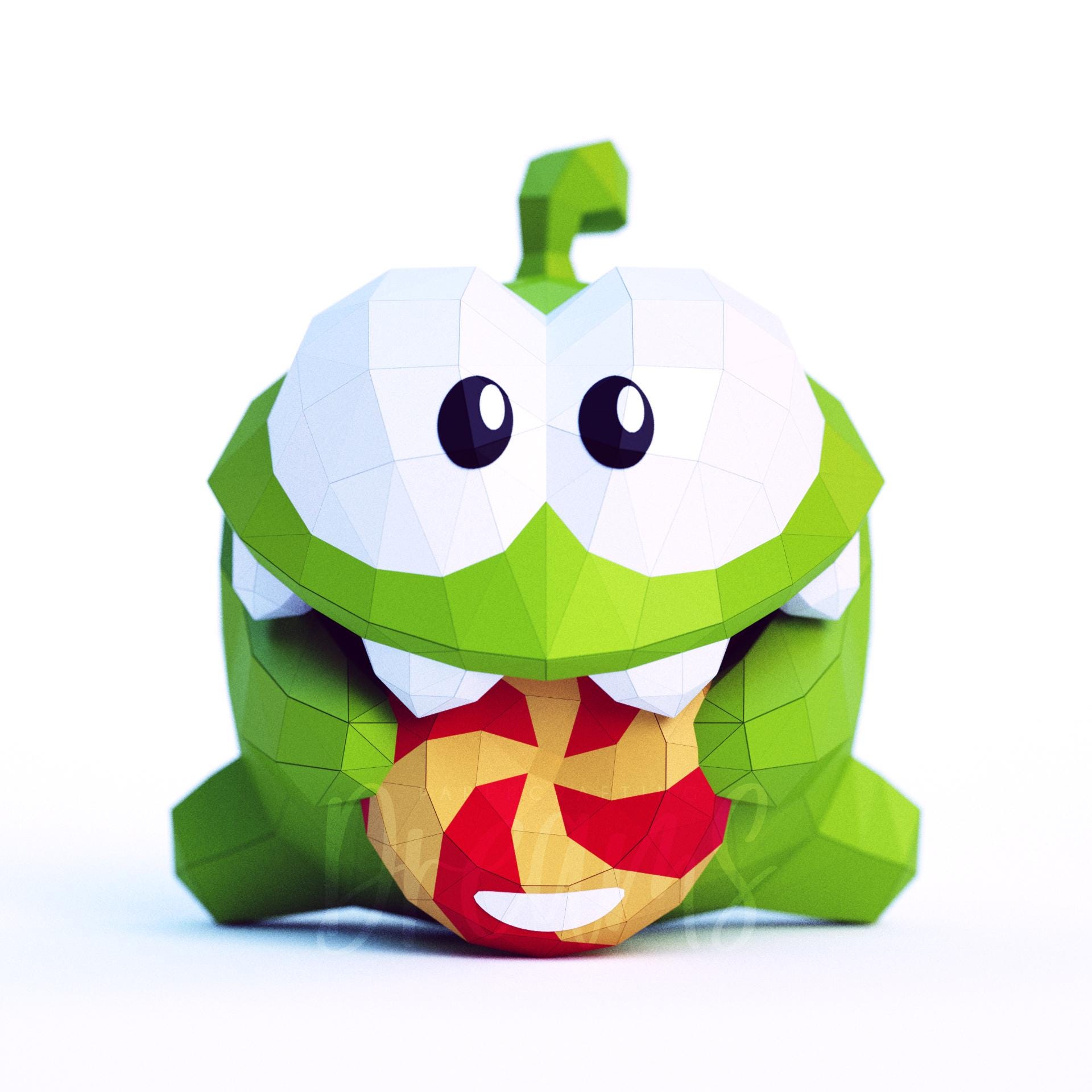 Papercraft Templates Om Nom PDF SVG DXF - Etsy