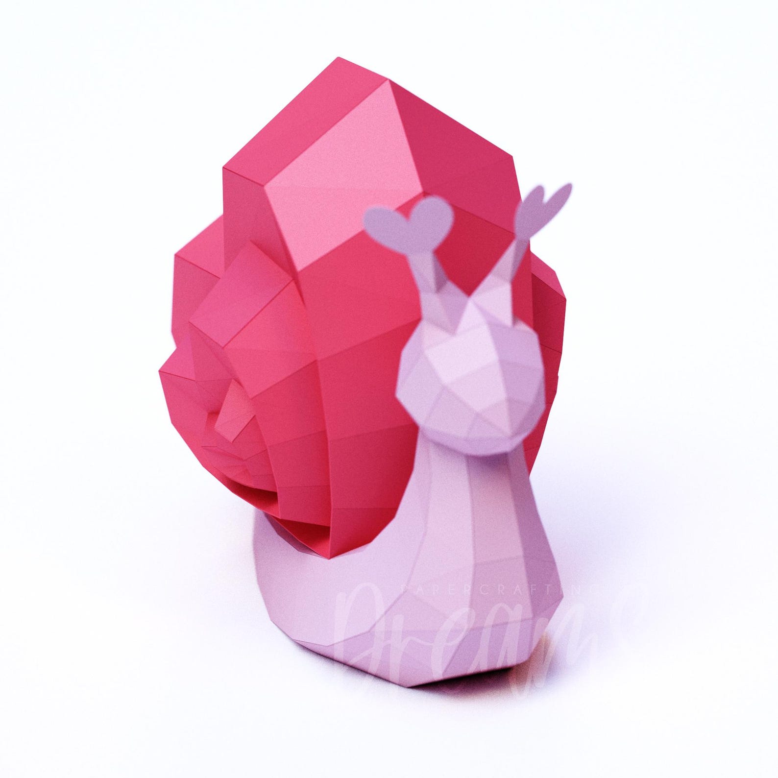 Papercraft Templates Heart Snail PDF SVG DXF - Etsy