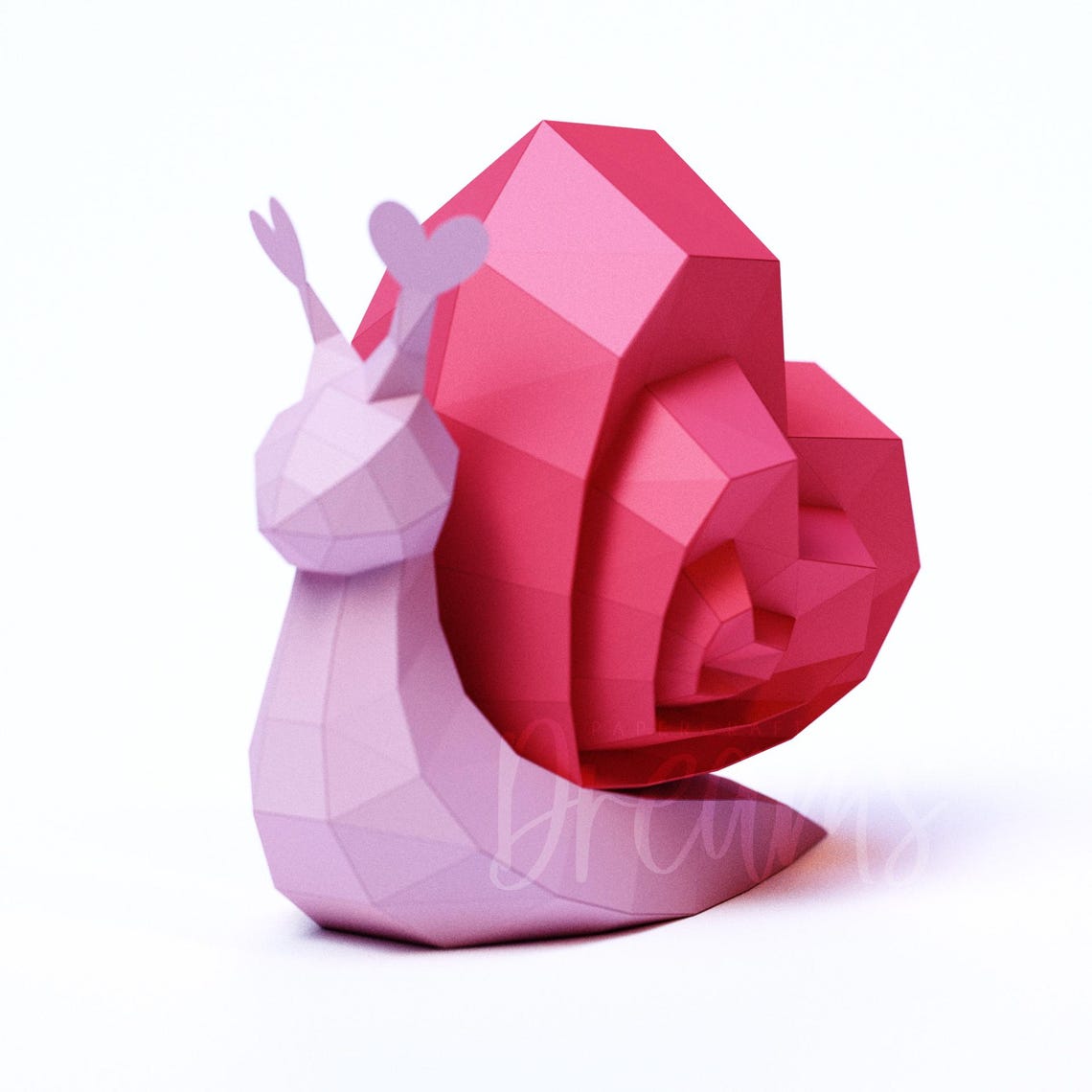 Papercraft Templates Heart Snail PDF SVG DXF - Etsy